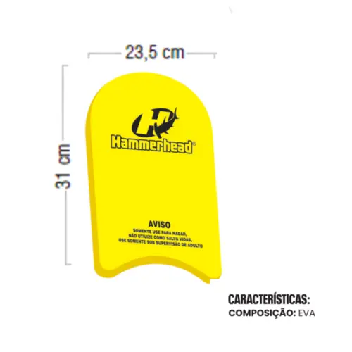 Prancha de eva para natação m - Prancha de EVA para Natação M - HAMMERHEAD